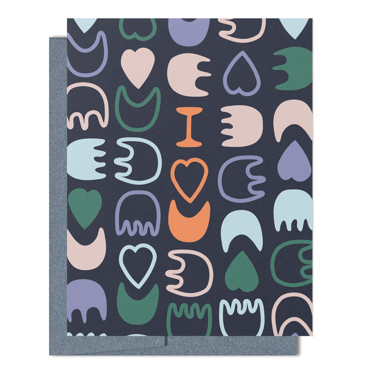I Heart U Matisse Inspired Abstract Art Love Greeting Card – MASU